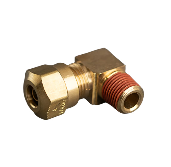 1/4in Tube to 3/8in Male Pipe 90° Brass Elbow — NutsandBolts.com
