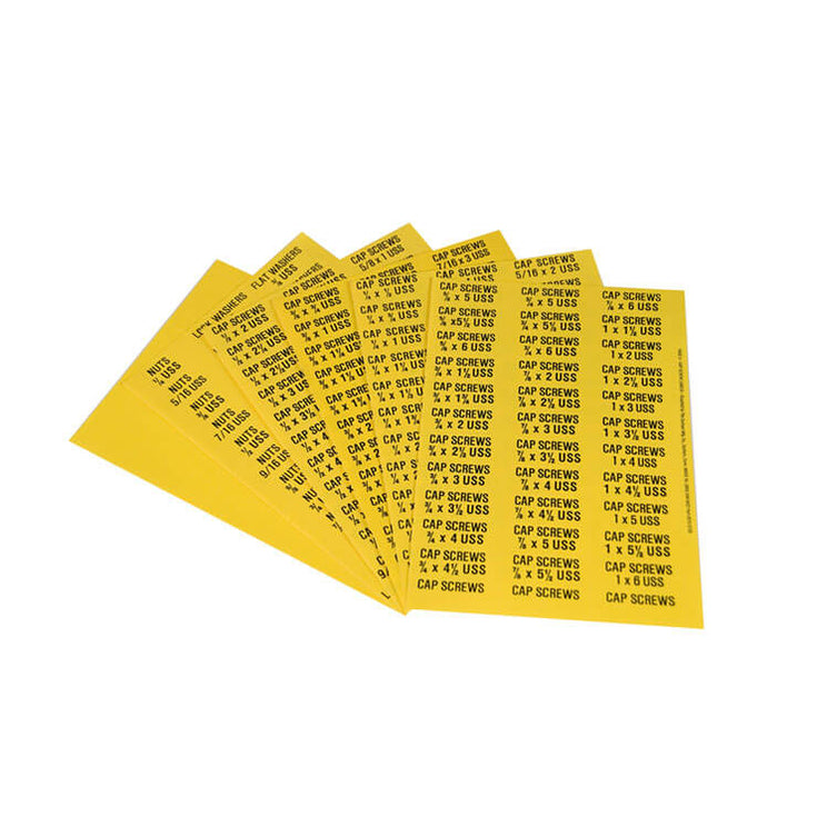 Yellow Bin Labels — NutsandBolts.com