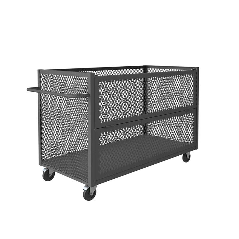 3-Sided Mesh Truck with 1 Shelf and Drop Gate — NutsandBolts.com