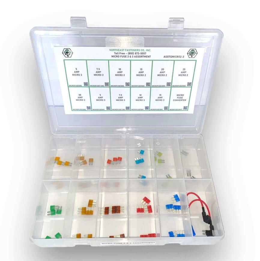 57 Piece #2-3 5-30 AMP Micro Fuse Assortment Starter Kit — NutsandBolts.com