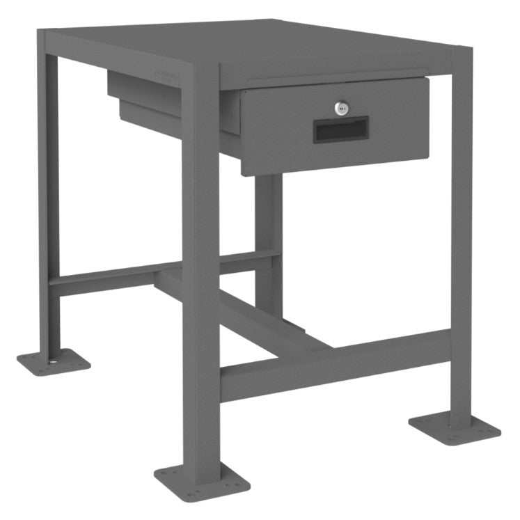 18in x 24in Machine Table Workbench with 1 Shelf and 1 Drawer ...