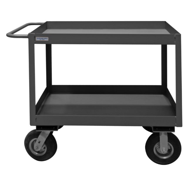 24in x 36in Stock Cart with 2 Shelves and a High Lip — NutsandBolts.com
