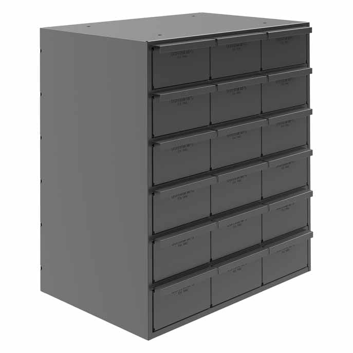 Cabinet with 18 Vertical Drawers 11-5/8in Deep — NutsandBolts.com