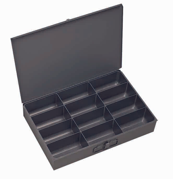 Small Steel Compartment Box with 12 Holes — NutsandBolts.com