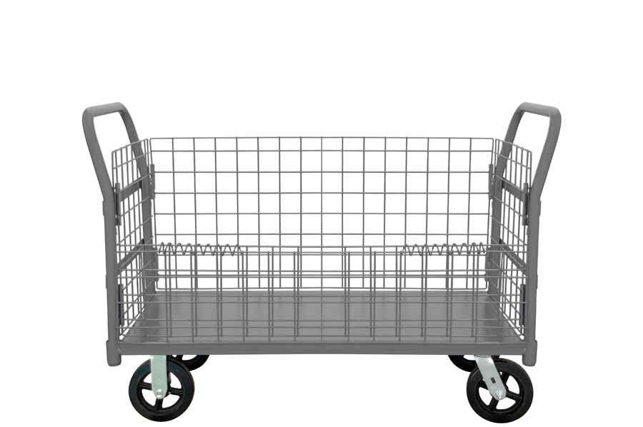 Drop Gate Wire Cart with Removable Handles — NutsandBolts.com
