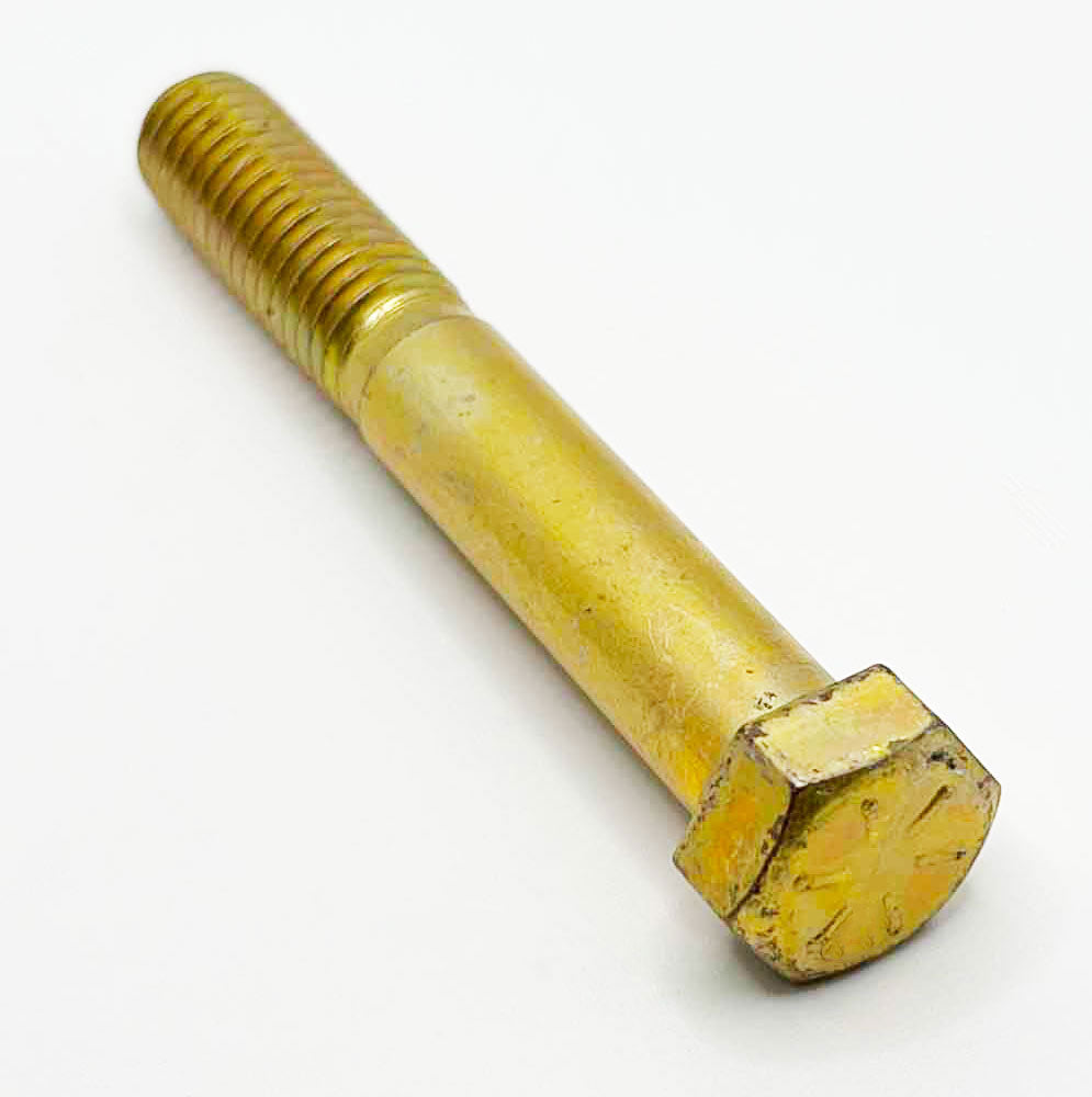 7/16-14 x 3-1/4in UNC Grade 8 Hex Cap Screw Yellow Zinc — NutsandBolts.com