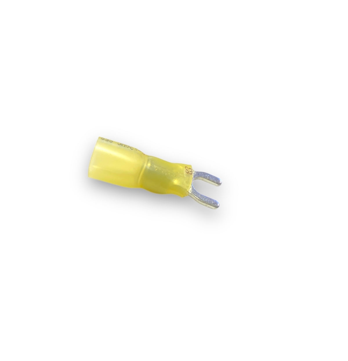 12-10 AWG #10 Spade Yellow Heat Shrink — NutsandBolts.com