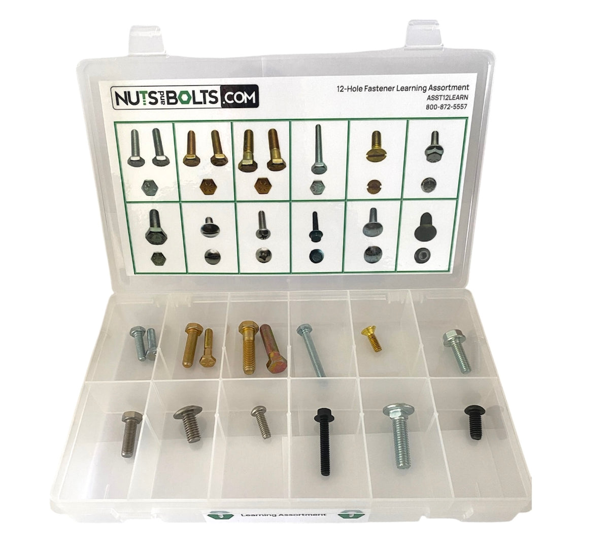 12-Hole Fastener Learning Assortment — NutsandBolts.com