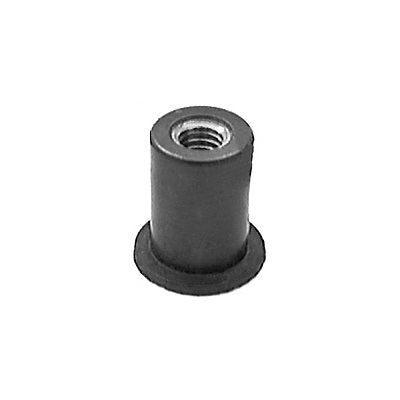 #10-32 Well Nut Black Rubber — NutsandBolts.com