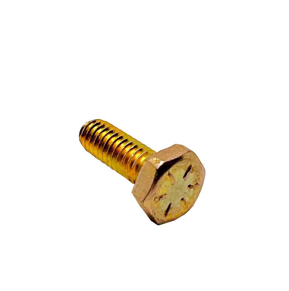 1/4-20 x 3/4in UNC Grade 8 Hex Cap Screw Yellow Zinc — NutsandBolts.com