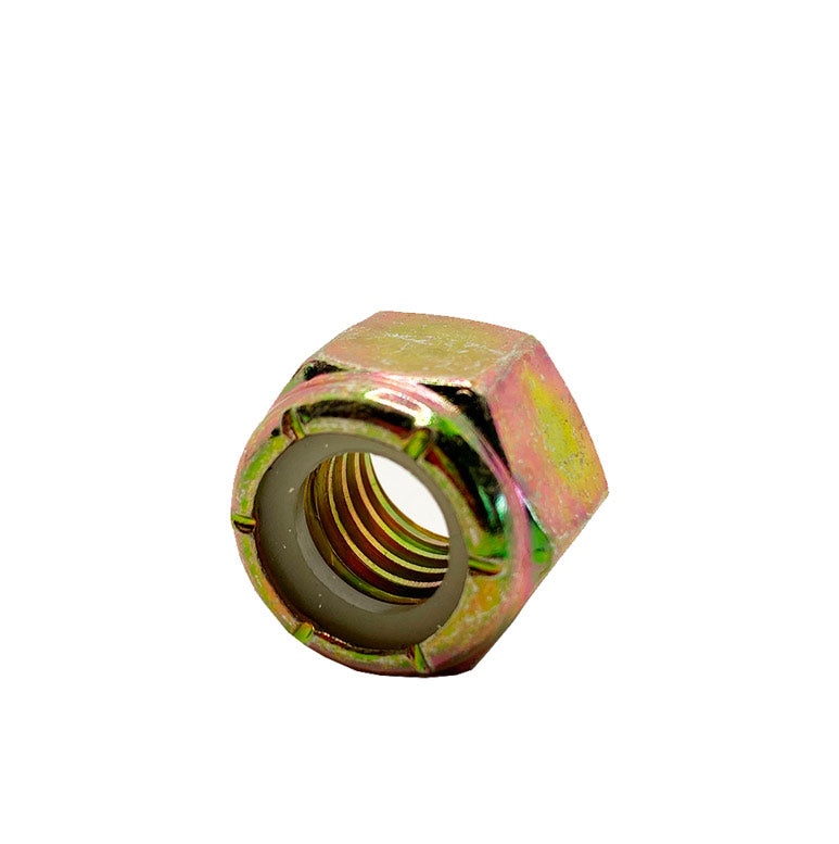 7/8-9in UNC Grade 8 Nylon Lock Nut Yellow Zinc — NutsandBolts.com