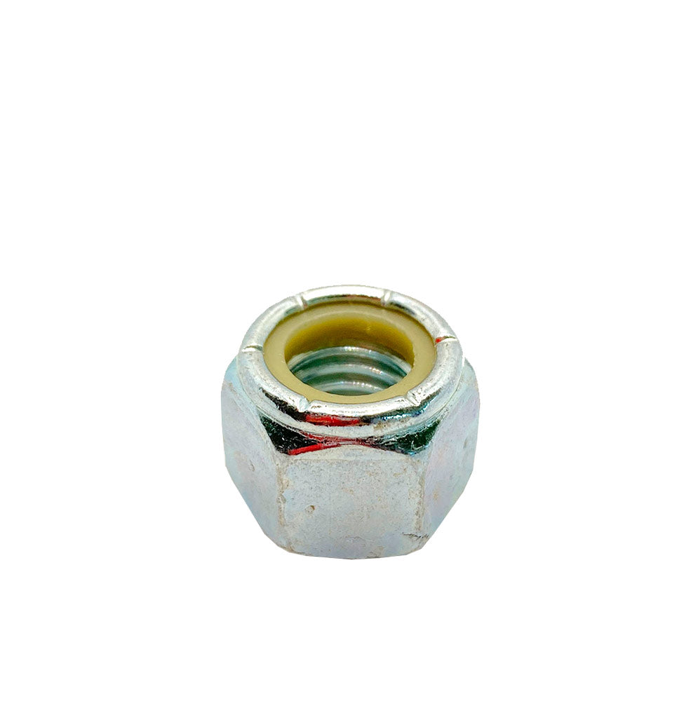 #10-24 UNC Low Carbon Nylon Lock Nut Clear Zinc — NutsandBolts.com