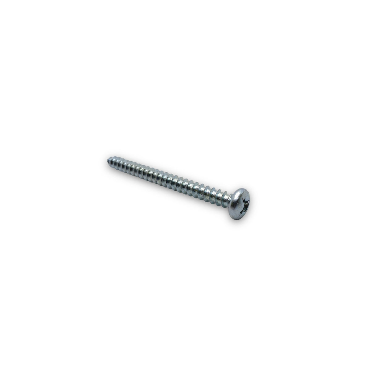 #12 x 2-1/2in Phillps Pan Tapping Screw Clear Zinc — NutsandBolts.com