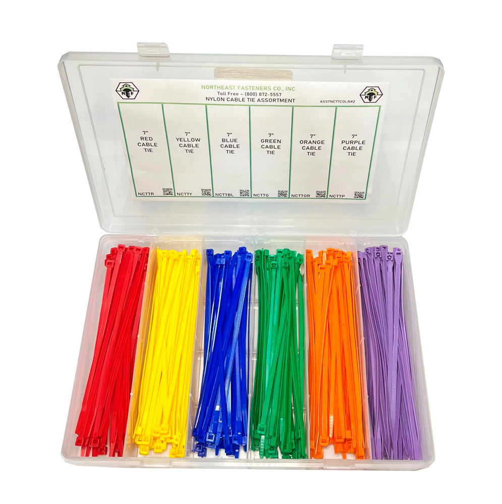 300 Piece 7in Nylon Cable Tie Assortment Starter Kit — NutsandBolts.com