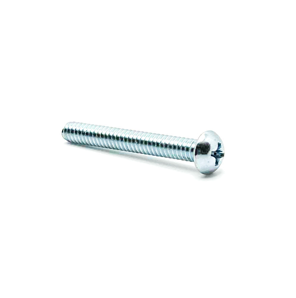 #10-24 x 1-1/2in UNC Phillips Round Machine Screw Clear Zinc ...